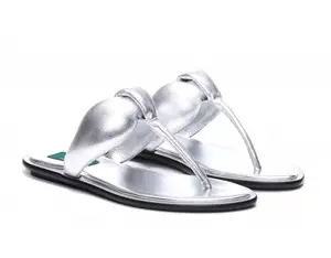 Emilio Pucci Metallic-effect Thong Sandals - Silver