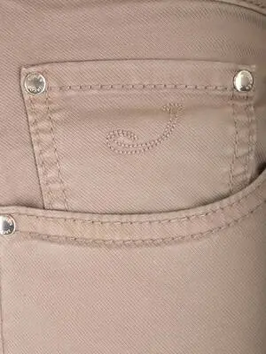 Jacob Cohen Nick Mid-rise Slim-fit Trousers - Nude