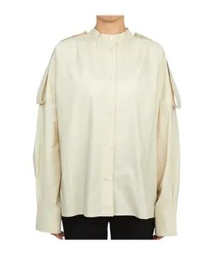 Studio Nicholson Long Sleeve Shirt With Mock Neckline