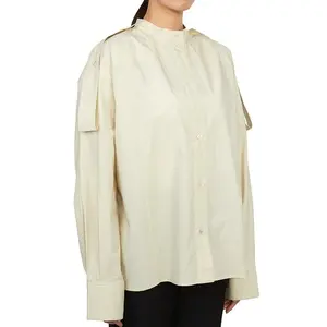 Studio Nicholson Long Sleeve Shirt With Mock Neckline