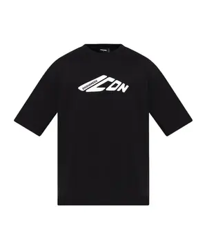 Dsquared2 Icon Logo Printed Crewneck T-shirt - Black
