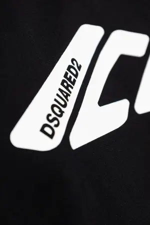 Dsquared2 Icon Logo Printed Crewneck T-shirt - Black