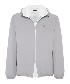 Brunello Cucinelli Water-resistant Zipped Hooded Jacket - Gray