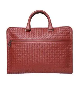 Bottega Veneta Zipped Knitted Briefcase - Red
