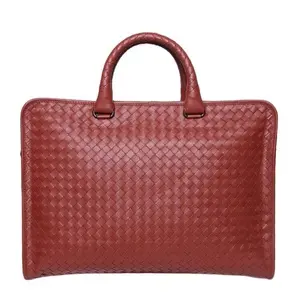 Bottega Veneta Zipped Knitted Briefcase - Red