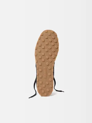 Jacquemus Pointed-toe Lace-up Sneakers - Black