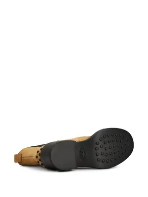 TOD'S Round Toe Pull-on Ankle Boots - Black