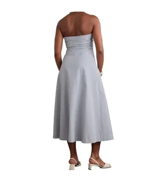 Veronica Beard Mackey Striped Halterneck Dress