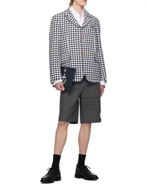 Thom Browne Anchor Embroidered Clutch