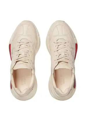 Gucci Rhyton Logo Sneakers - Nude