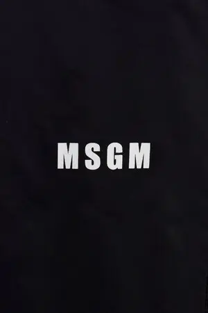 MSGM Logo Printed Drawstring Joggers - Black