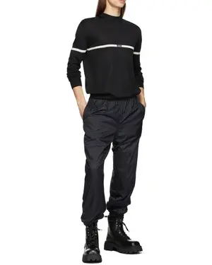 MSGM Logo Printed Drawstring Joggers - Black