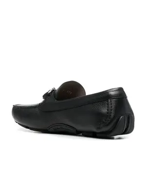 FERRAGAMO Gancini Horsebit Detail Loafers - Black