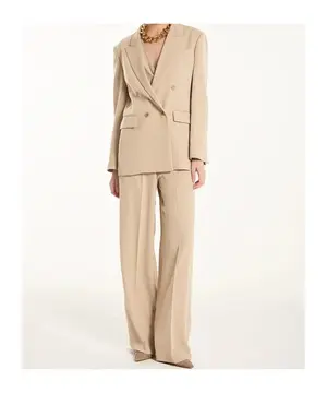 P.a.r.o.s.h Tailored Wide Leg Trousers - Sabbia