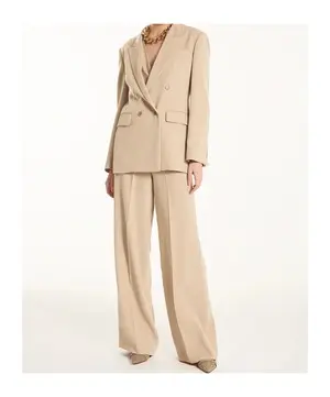 P.a.r.o.s.h Tailored Wide Leg Trousers - Sabbia