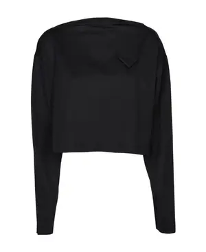 Prada Cropped Lace-up T-shirt