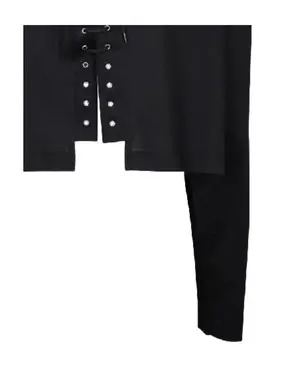 Prada Cropped Lace-up T-shirt
