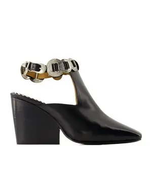 Toga Embellished Slingback Boots - Black