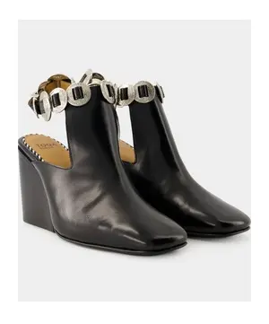 Toga Embellished Slingback Boots - Black