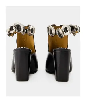 Toga Embellished Slingback Boots - Black