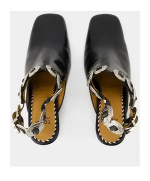 Toga Embellished Slingback Boots - Black