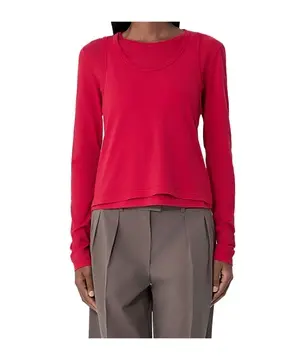 THE ROW Laye Long Sleeve Cotton T-shirt