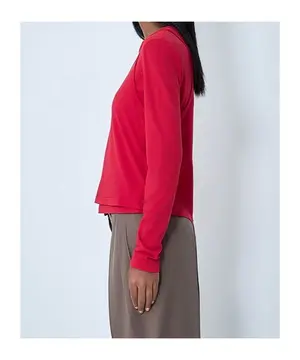 THE ROW Laye Long Sleeve Cotton T-shirt