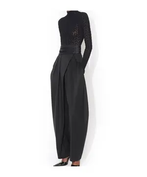 Alaïa High Neck Stretch Lace Bodysuit