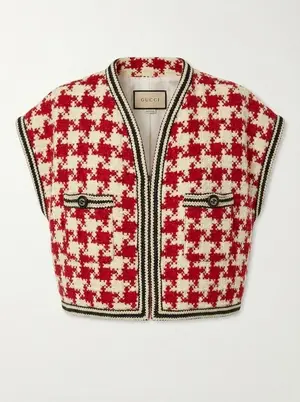 Gucci Contrast-color Knitted Vest - Nude