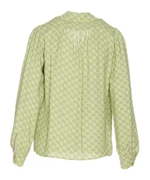 Elisabetta Franchi Allover Logo Printed Chain-link Blouse