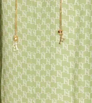 Elisabetta Franchi Allover Logo Printed Chain-link Blouse