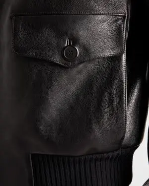 Prada Leather Bomber Jacket
