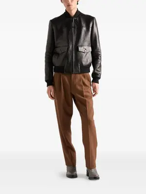 Prada Leather Bomber Jacket