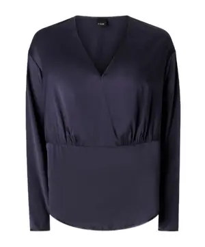 Pinko V-neck Long Sleeve Satin Blouse