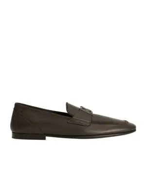 Dolce & Gabbana Erice Dg Logo Plaque Loafers - Black