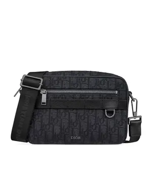 Dior Oblique Print Safari Bag - Black