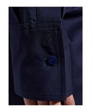 Attico Long-sleeved Button-up Shirt Dress - Navy