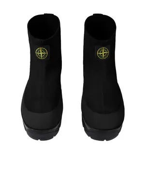 Stone Island Suede Rubber-band Boots - Black