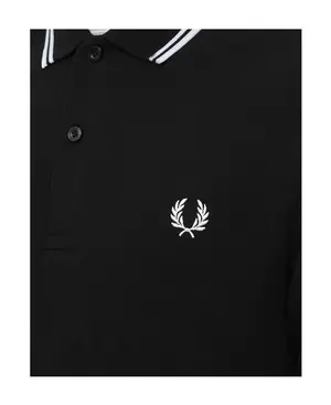 Fred Perry Twin Tipped Long-sleeve Polo Shirt - Black