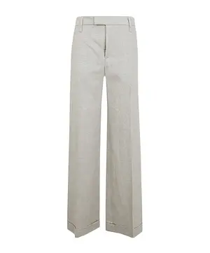 Brunello Cucinelli Lurex Wide-leg Trousers - Gray