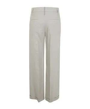 Brunello Cucinelli Lurex Wide-leg Trousers - Gray