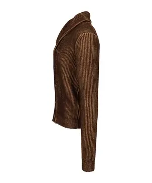 Jacob Cohen Long-sleeved Cardigan With Shawl Collar - Brown