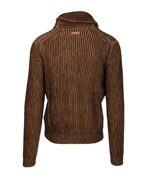 Jacob Cohen Long-sleeved Cardigan With Shawl Collar - Brown