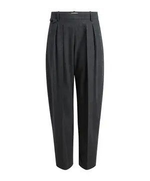 Khaite Dugan Pleated Trousers - Storm