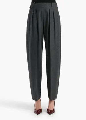 Khaite Dugan Pleated Trousers - Storm
