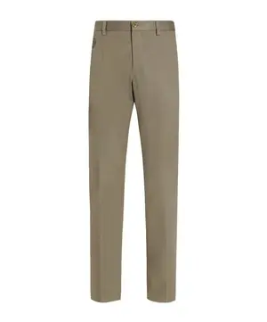 Dolce & Gabbana Logo Embroidered Tailored Trousers - Gray