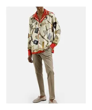 Dolce & Gabbana Logo Embroidered Tailored Trousers - Gray