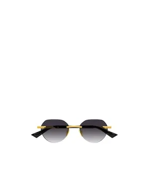 Bottega Veneta Geometric Rimless Sunglasses - Black