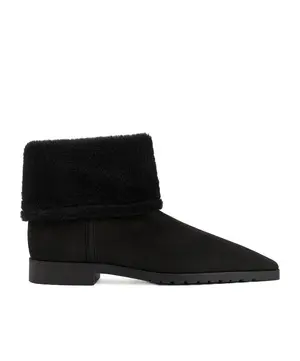TOTEME Fold-down Shearling Boots - Black