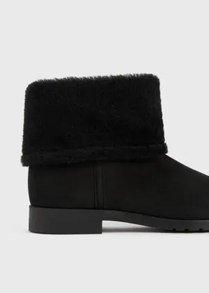 TOTEME Fold-down Shearling Boots - Black